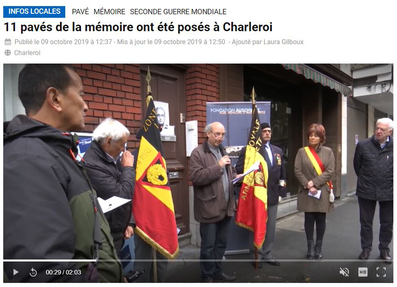 Pavés de mémoire posés par notre association en hommage aux Résistants exécutés au Tir de ...